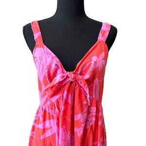 Japna | Dresses | Goa Beachwear By Japna Orange Pink Floral Island ...